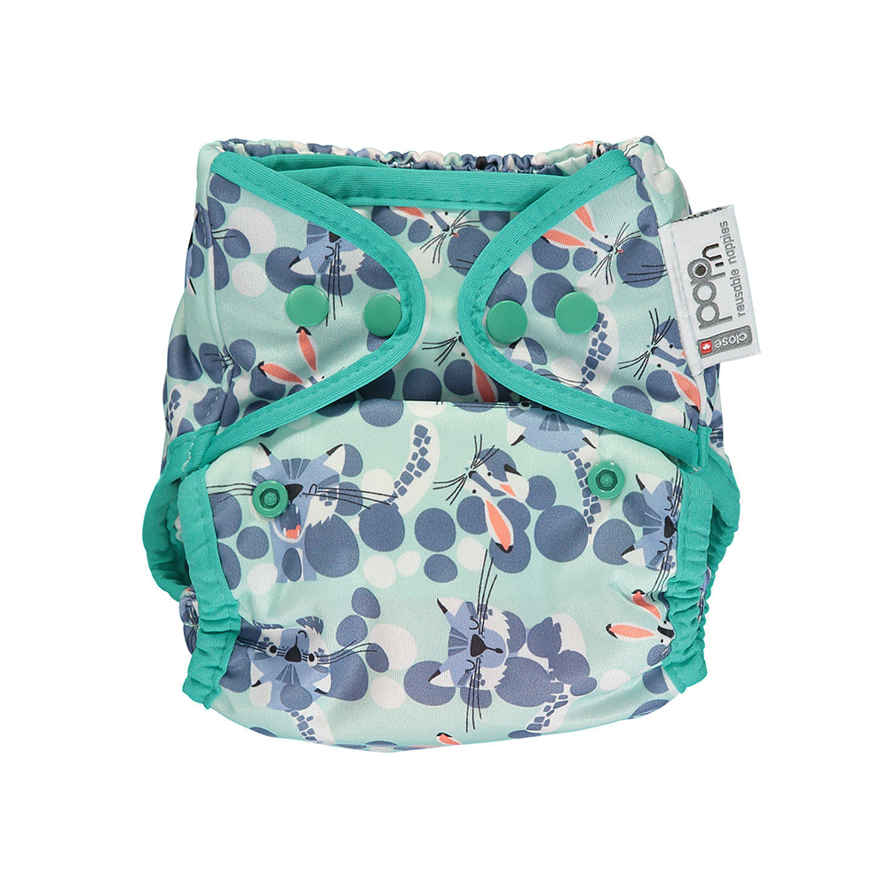 Pop-in Single Printed Reusable Popper Nappy +bamboo - Winter Collectio ...